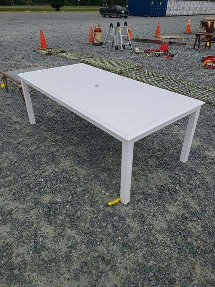 Large Metal Patio Table - Dixon's Auction at Crumpton