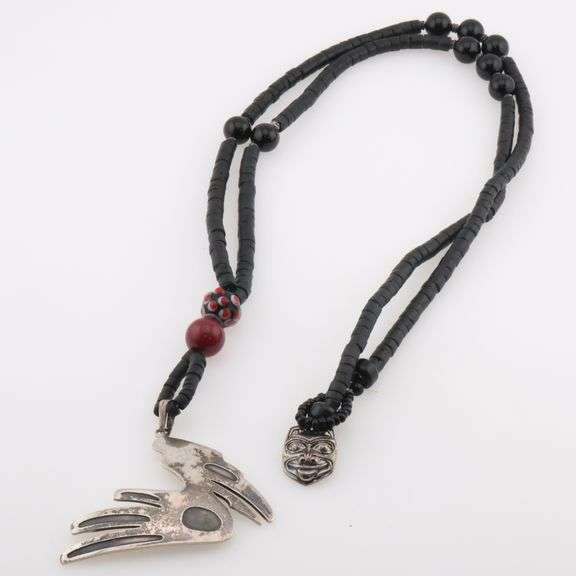 Barry Herem Sterling Silver & Bead Necklace - Dixon's Auction at Crumpton