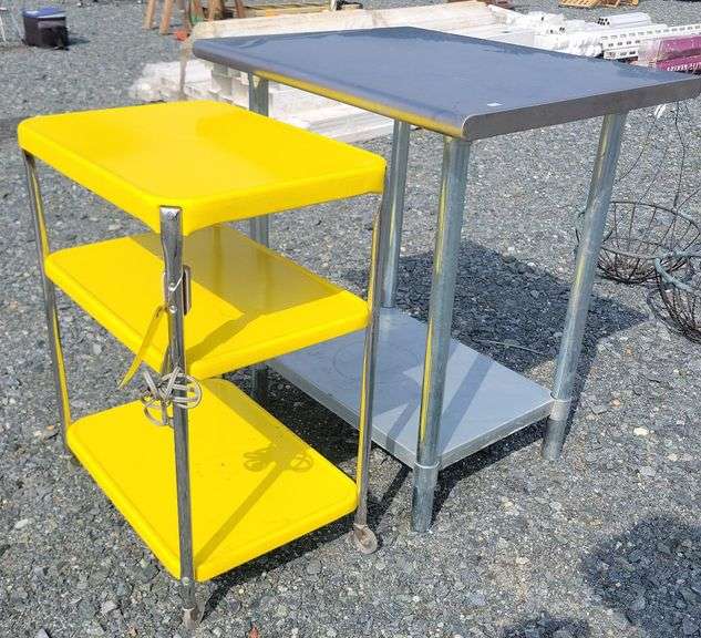2 Metal Server Tables - Dixon's Auction at Crumpton