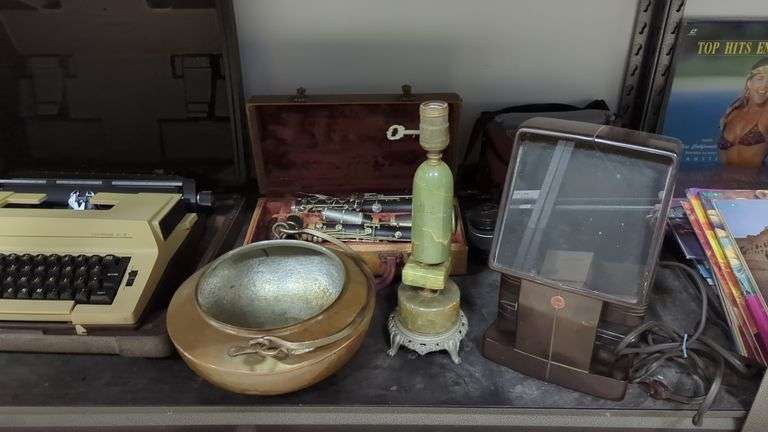 Vintage Typewriter, Clarinet, Antique Lamp Etc. - Dixon's Auction at ...