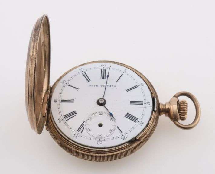 8ct. Gold Seth Thomas Pocket Watch 38.7gtw - Dixon's Auction at Crumpton