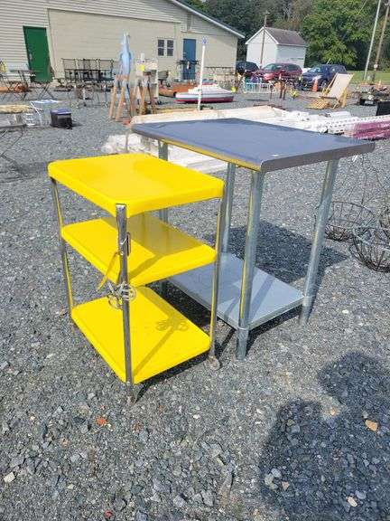 2 Metal Server Tables - Dixon's Auction at Crumpton