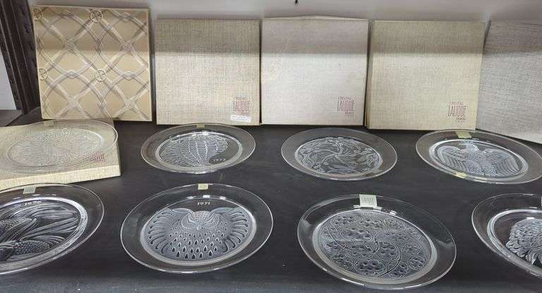 Lot of Vintage French Cristal Lalique Crystal Plates - Dixon's Auction ...