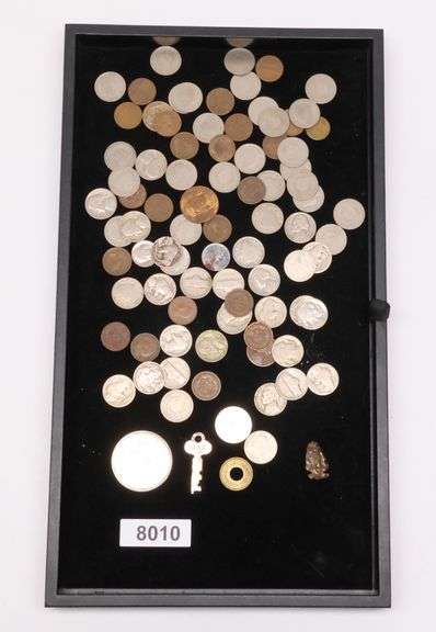 Assorted Tray Lot of Coins Mostly US - Dixon's Auction at Crumpton