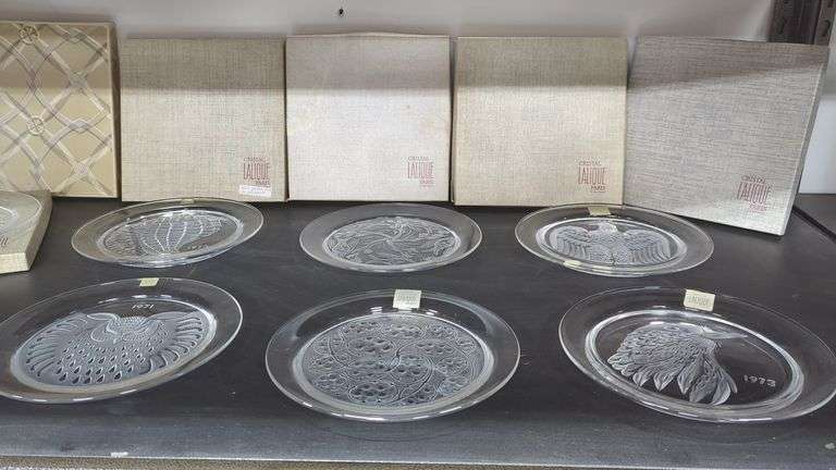 Lot of Vintage French Cristal Lalique Crystal Plates - Dixon's Auction ...
