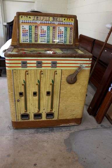Vintage Bally Triple Bell Coin-Up Slot Machine Game, Allegedly in ...