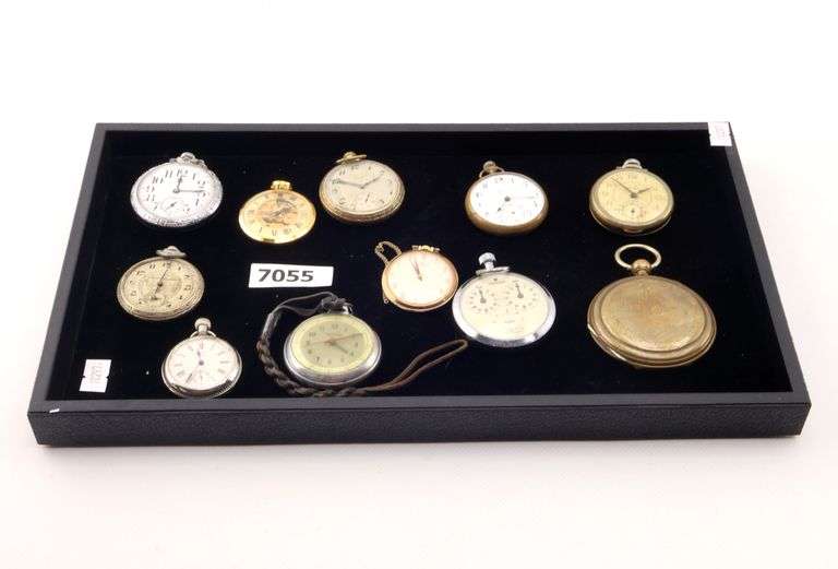 Tray Lot of Pocket Watches - Dixon's Auction at Crumpton