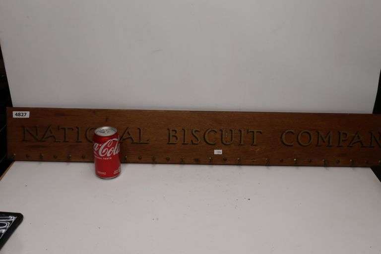 Antique National Biscuit Company Oak Display Rack - Dixon's Auction at ...