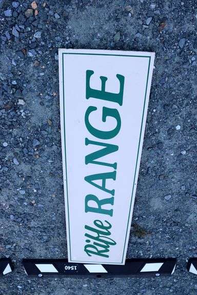 Rifle Range Sign - Dixon's Auction at Crumpton