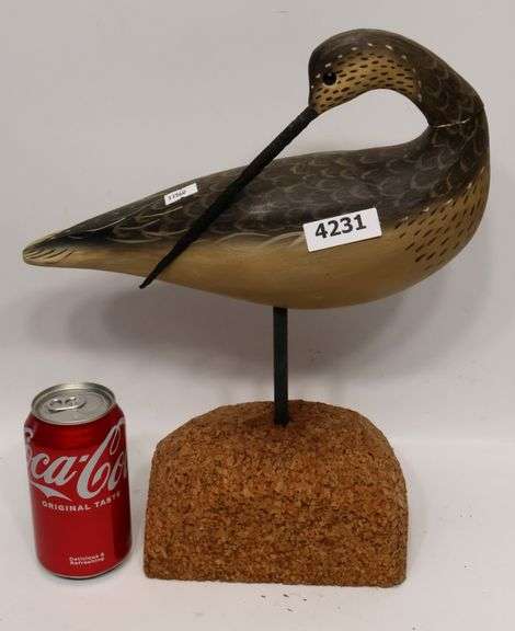 Jimmy Bowden Shorebird Decoy - Dixon's Auction at Crumpton