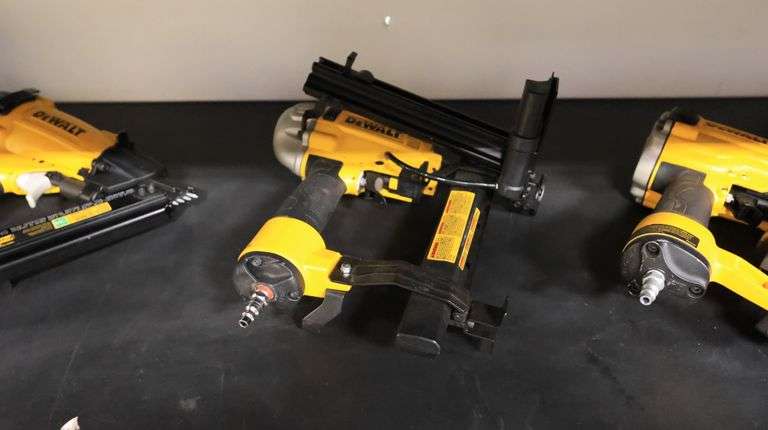 (3) Dewalt Pneumatic Nail Guns (Untested) - Dixon's Auction at Crumpton