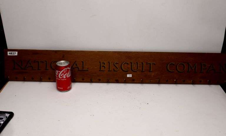 Antique National Biscuit Company Oak Display Rack - Dixon's Auction at ...