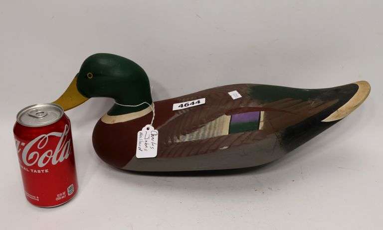 Charles Jobes Mallard Duck Decoy - Dixon's Auction at Crumpton
