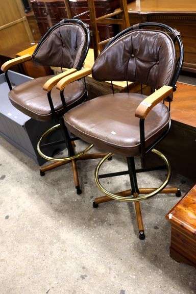 Pair MCM Bar Stools - Dixon's Auction at Crumpton