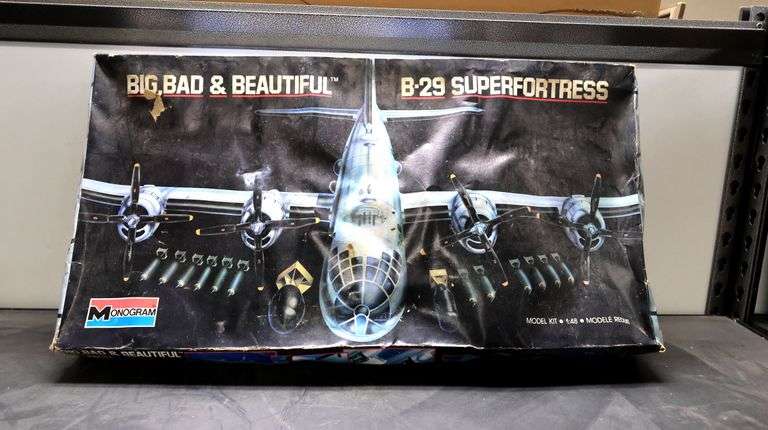 Vintage Monogram B-29 Flying Fortress Model Kit (Opened-Unchecked For ...