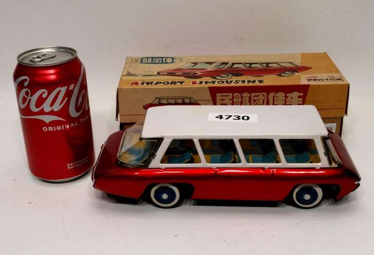 Vintage Airport Limousine Tin Toys with Box - Dixon's Auction at Crumpton