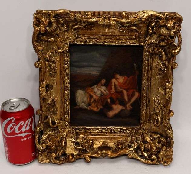 Allegorical Oil Painting on Canvas-Restoration - Dixon's Auction at ...