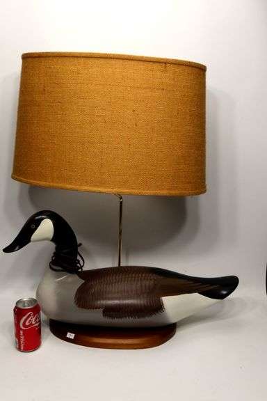 Charles Jobes 2009 Full Size Canada Goose Decoy Lamp - Dixon's Auction ...