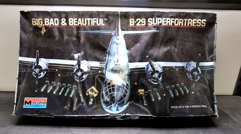 Vintage Monogram B-29 Flying Fortress Model Kit (Opened-Unchecked For ...