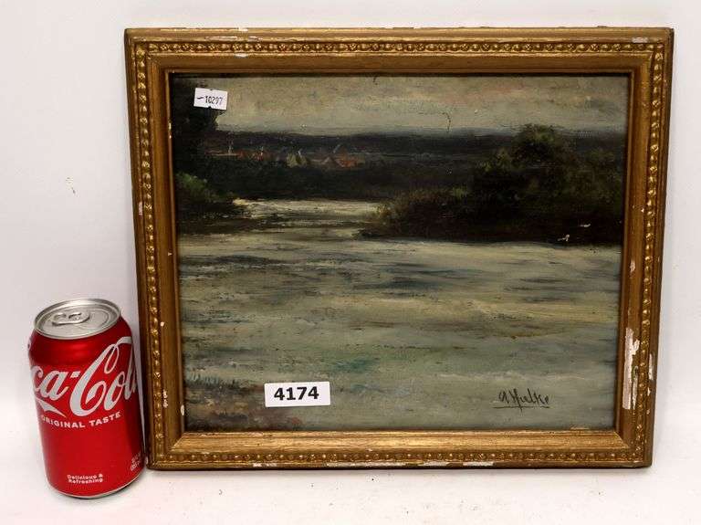 Antique Oil Painting Signed a. Mulke - Dixon's Auction at Crumpton
