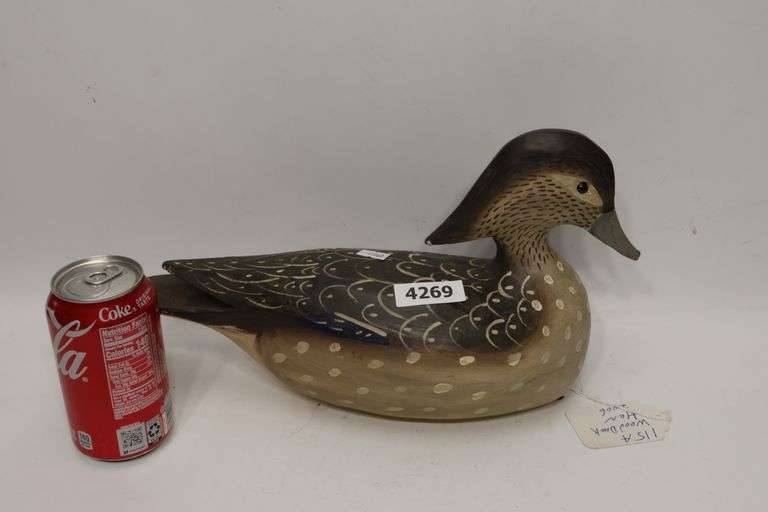 Jimmy Bowden Wood Duck Decoy - Dixon's Auction at Crumpton