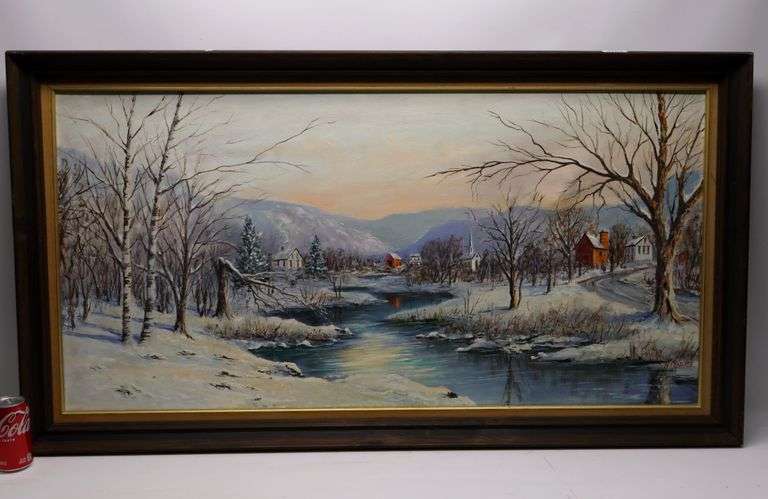 Nick Mascaro Landscape Painting - Dixon's Auction at Crumpton