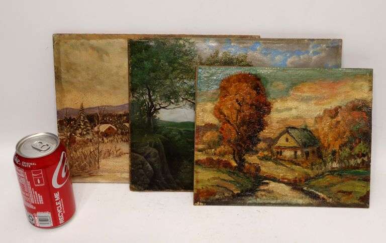 3 Vintage Oil Paintings - Dixon's Auction at Crumpton