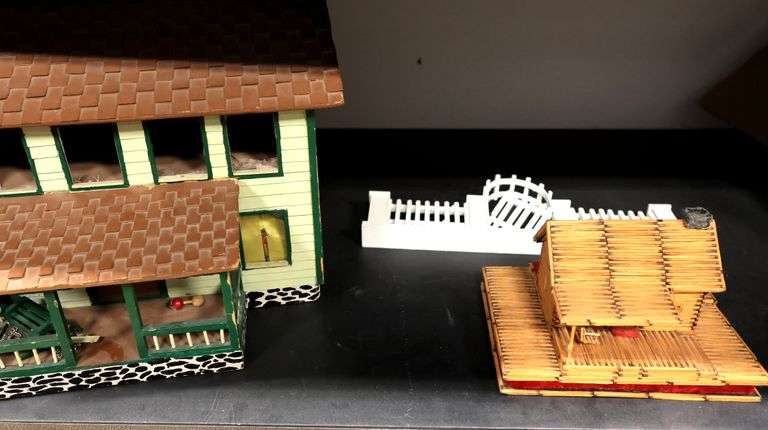 Vintage Wooden Doll House & Matchstick Cabin Model - Dixon's Auction at ...