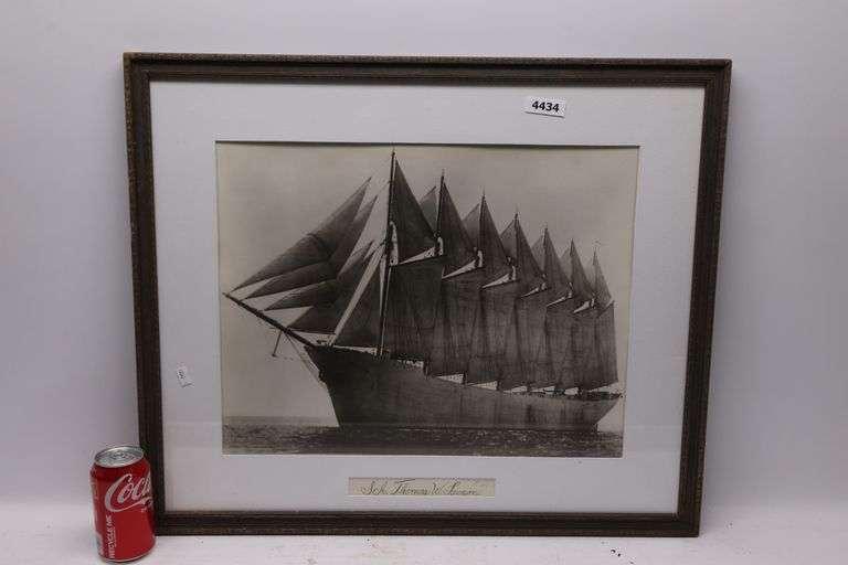 Vintage Print of Schooner Thomas W. Lawson - Dixon's Auction at Crumpton
