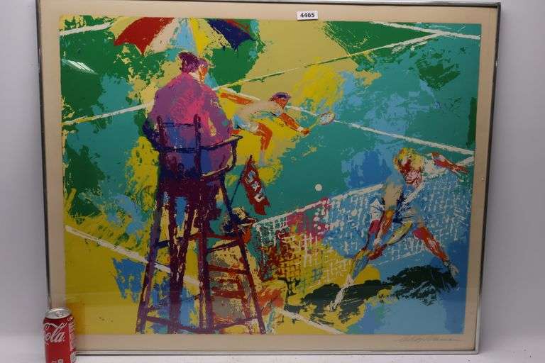 Leroy Neiman Artist Signed Tennis Print - Dixon's Auction at Crumpton