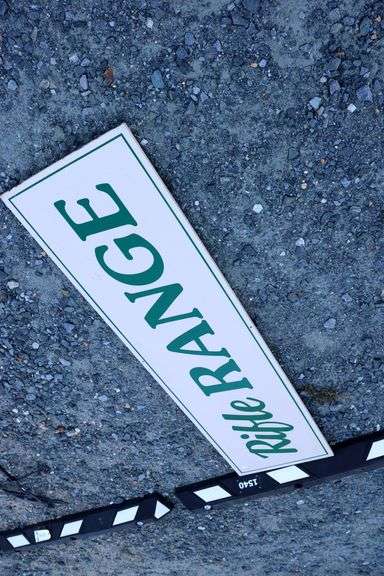 Rifle Range Sign - Dixon's Auction at Crumpton