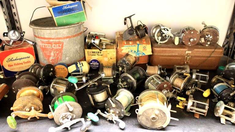 Collection of Vintage Fishing Reels, Live Well Etc. - Dixon's Auction ...