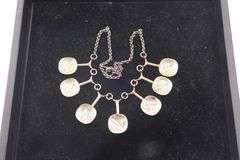 Just a. Sterling Silver Bracelet, Borgila Swedish MCM Necklace and Meka ...