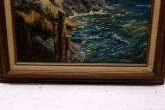 Allan Perry Oil on Canvas Lighthouse Painting - Dixon's Auction at Crumpton