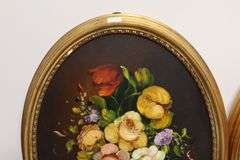 Pair Vintage Still Life Oil Paintings Signed R.Rosini-One with Chips to ...