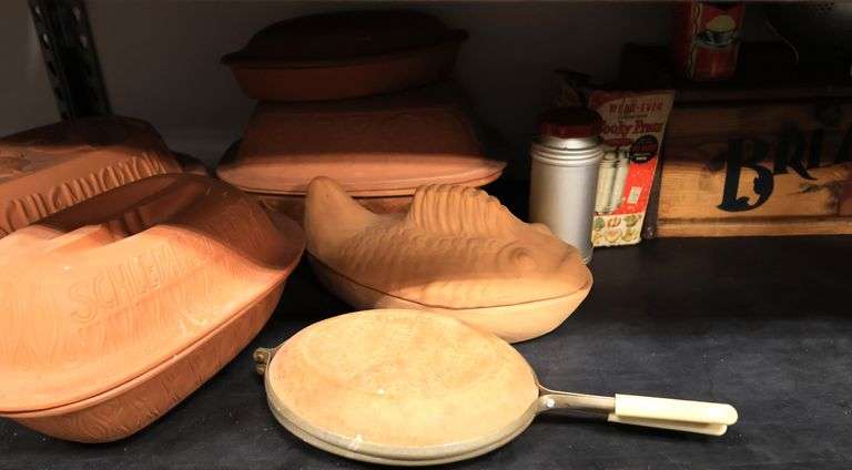Lot of La Cotta Pottery Bread / Food Molds - Dixon's Auction at Crumpton