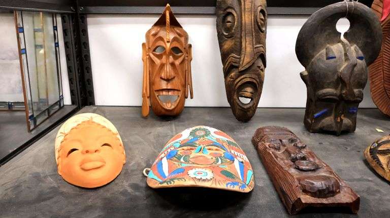Lot of Wood Carved & Pottery Ethnographic Tribal Masks - Dixon's ...