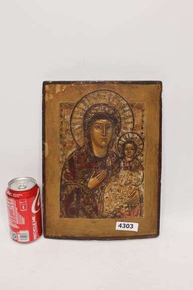 Antique Orthodox Icon Painting - Dixon's Auction at Crumpton