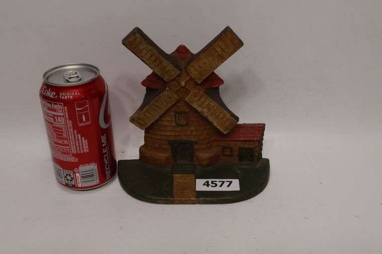 Antique Cast Iron Windmill Doorstop - Dixon's Auction at Crumpton