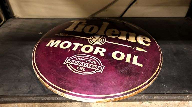 Metal Tiolene Motor Oil Sign - Dixon's Auction at Crumpton