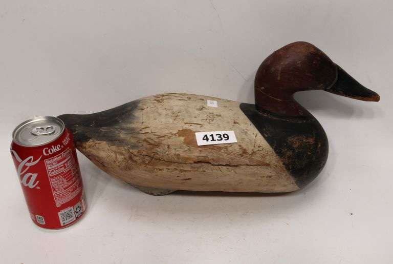 R. Madison Mitchell 1948 Canvasback Duck Decoy - Dixon's Auction at ...