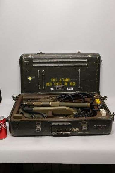 Vintage US Army Mine Detector with Carrying Case - Dixon's Auction at ...