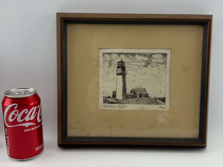 Albert Edel "Highland Light" Cape Cod, Mass. Lighthouse Etching, Minor ...