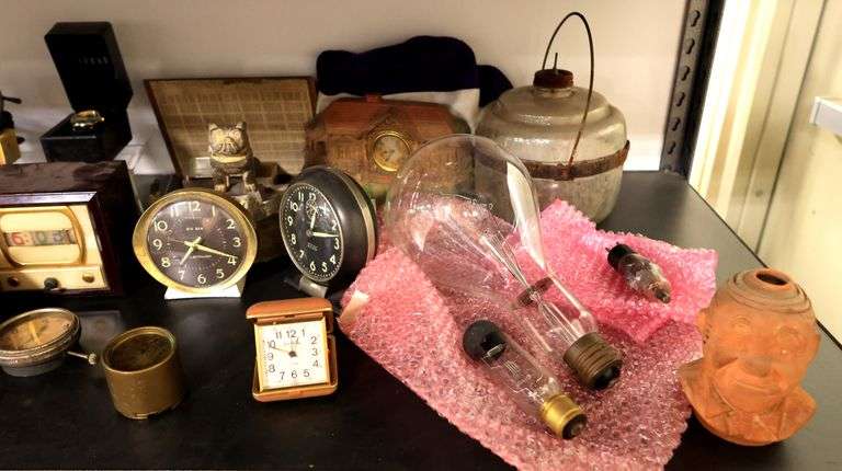 Lot of Vintage Alarm Clocks, Toys, Mac Truck Dog Emblem, Oversized ...