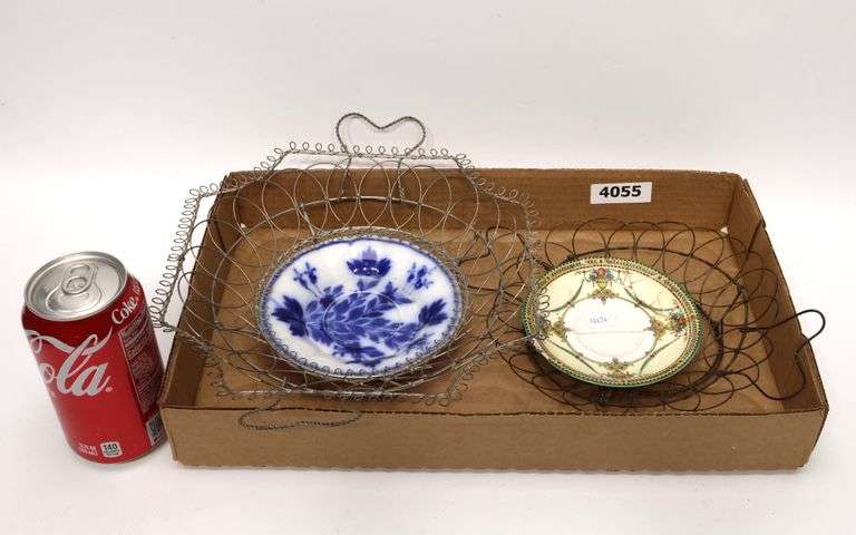 (2) Wire Rimmed Plates, One Broken - Dixon's Auction at Crumpton