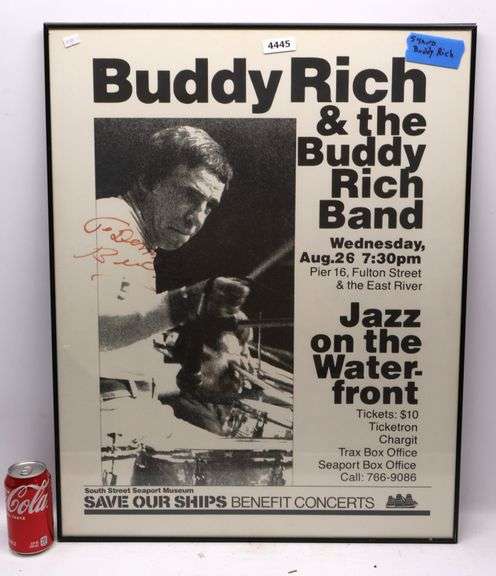 Buddy Rich Signed Poster - Dixon's Auction at Crumpton