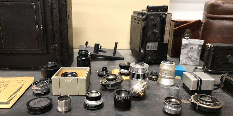 Collection of Vintage Camera, Parts, Lenses Etc. - Dixon's Auction at ...