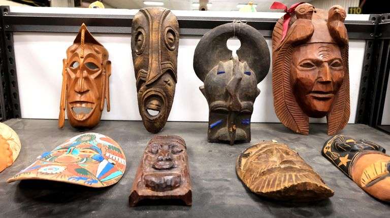 Lot of Wood Carved & Pottery Ethnographic Tribal Masks - Dixon's ...