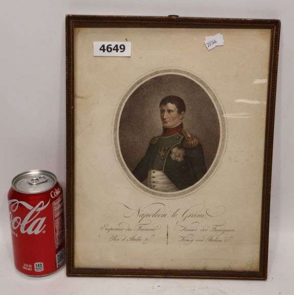 Antique Portrait of Napoleon Print - Dixon's Auction at Crumpton