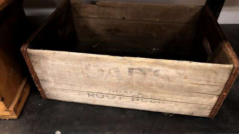 (2) Vintage Wooden Crates, Dads Root Beer Etc. - Dixon's Auction at ...